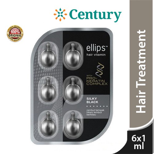 Jual ELLIPS HAIR VITAMIN WITH PRO KERATIN COMPLEX SILKY BLACK 6 CAPSULE ...