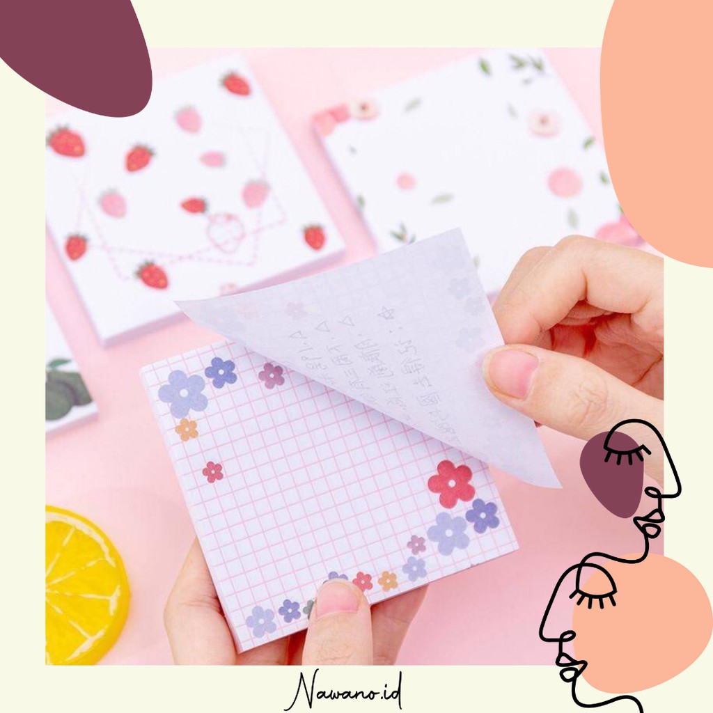 Jual Memo Mini Tempel Persegi / Sticky Notes Motif Unik (NAWANO.ID ...