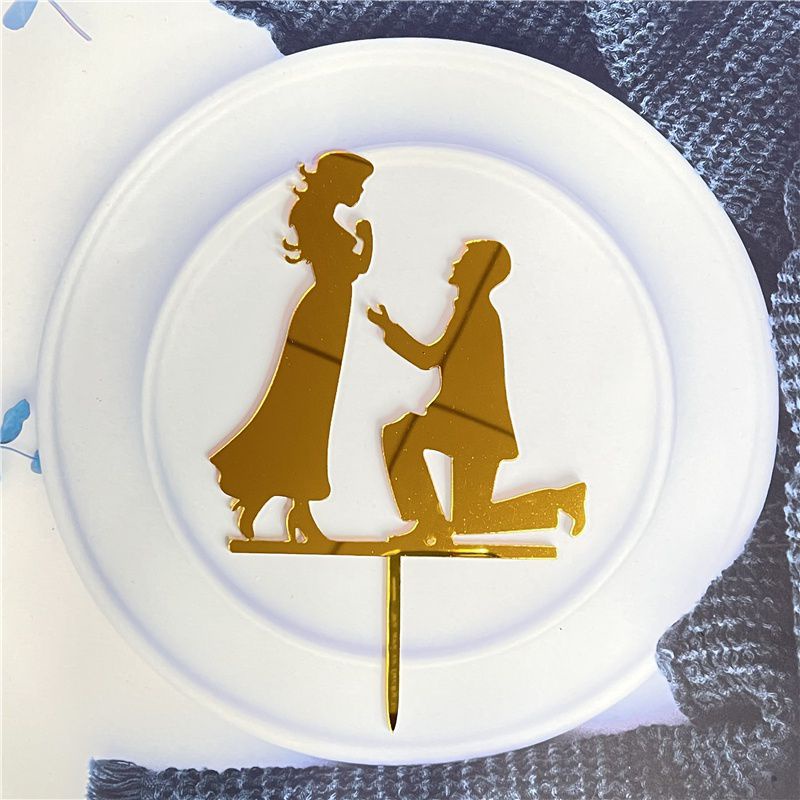 Jual CAKE TOPPER AKRILIK PASANGAN LAMARAN COUPLE PROPOSAL WILL YOU ...