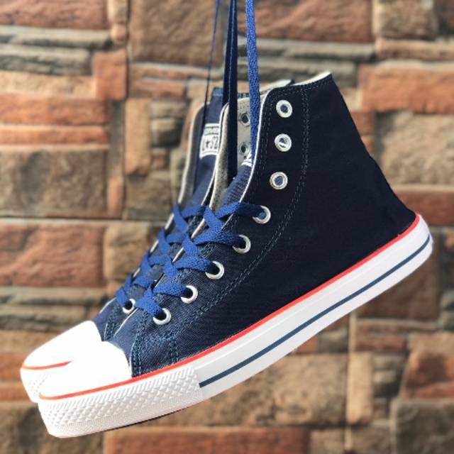 Jual Sepatu converse allstar clasik navy lis merah height &low&slip on+ ...