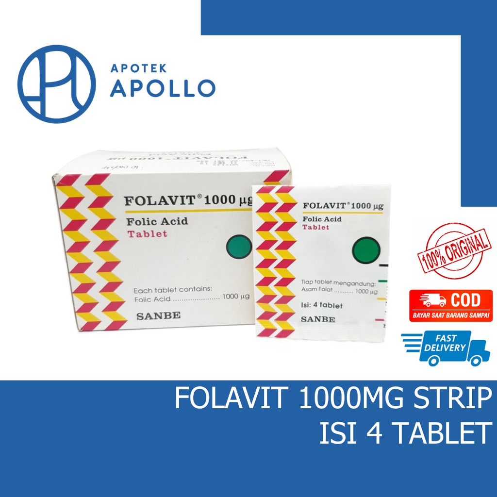 Jual FOLAVIT 1000 MCG STRIP ISI 4 TABLET | Shopee Indonesia