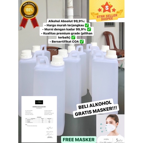 Jual Ethanol Absolut / Absolute isi 1 Liter | Shopee Indonesia