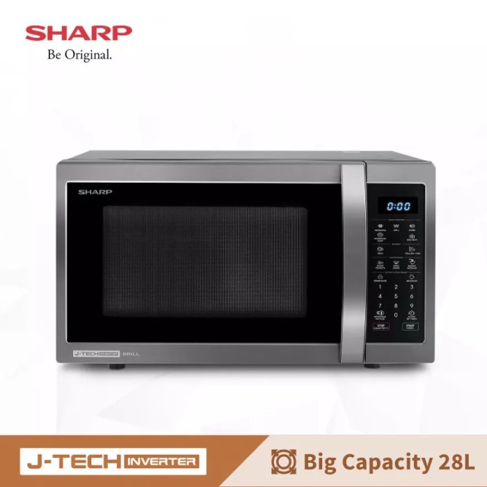 Jual sharp microwave grill inverter oven 28 liter r-753gx(bs) | Shopee Indonesia