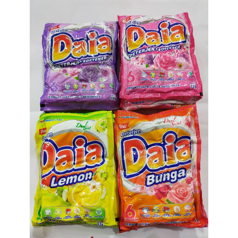 Jual Daia Detergent Bubuk Sachet / Rentengan (1 Renteng Isi 6 Sachet ...