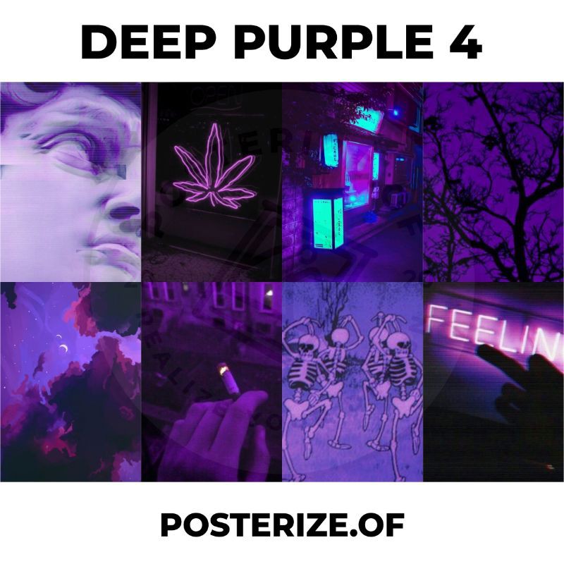 Jual POSTER AESTHETIC DEEP PURPLE UKURAN A5(8 PCS) | Shopee Indonesia
