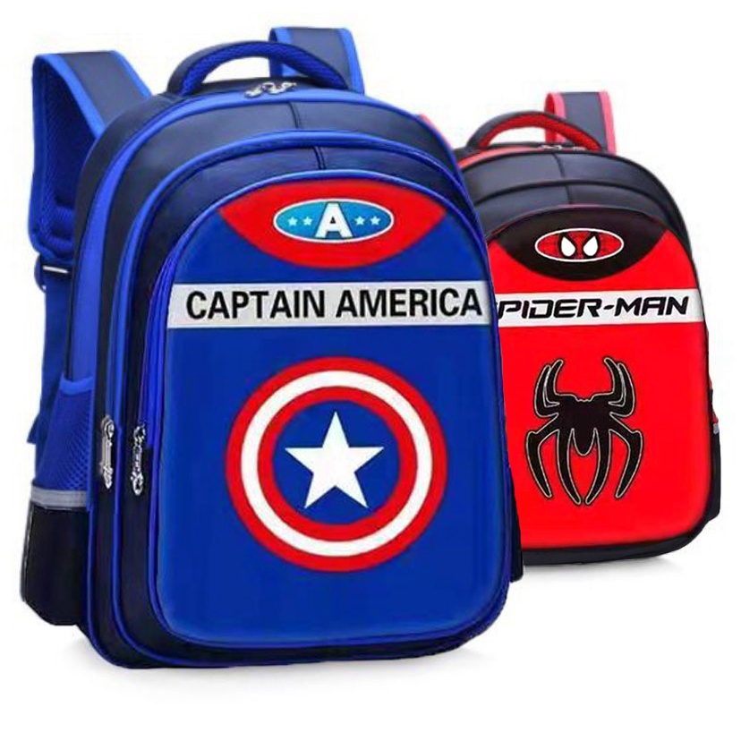 Jual Tas Sekolah SD Ransel Anak Laki-Laki 3D Emboss Tas Anak Import Karakter Superhero Timbul ...