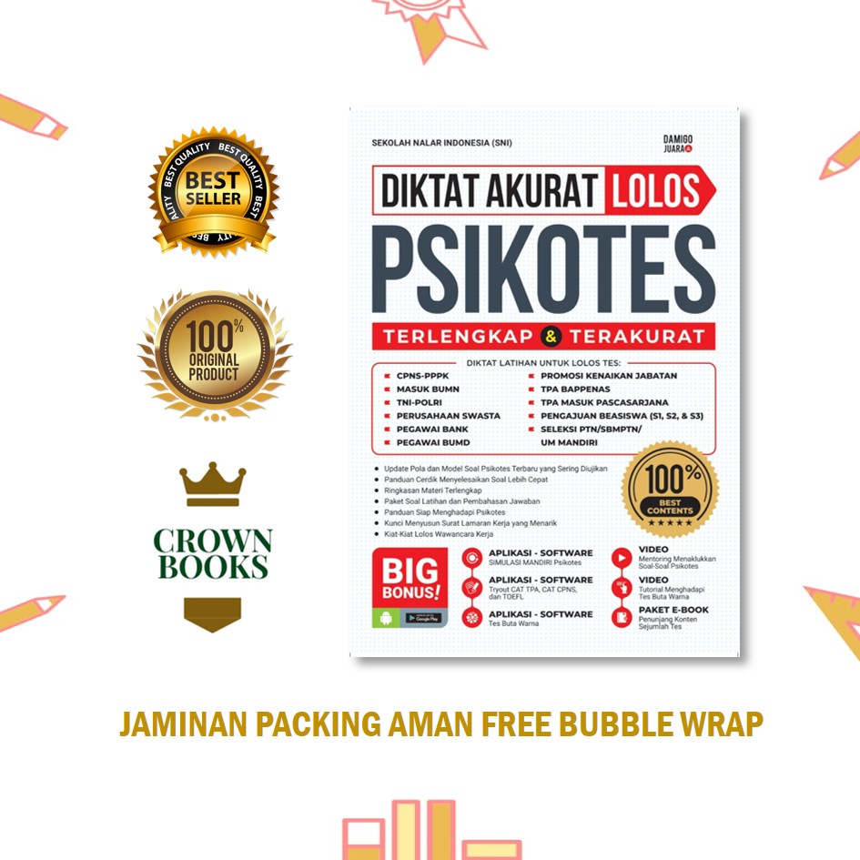 Jual BUKU DIKTAT AKURAT LOLOS PSIKOTES TERLENGKAP & TERAKURAT / DAMIGO ...