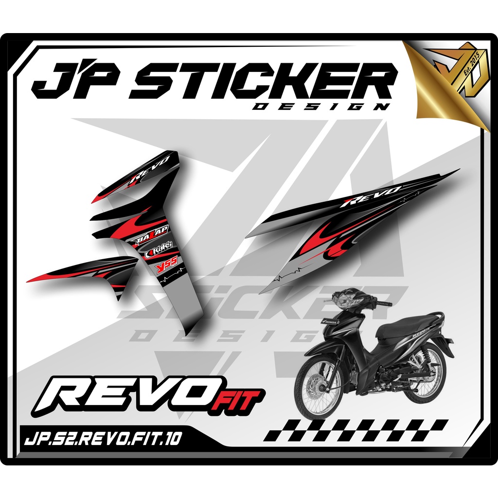Jual REVO STICKER STRIPING REVO FIT- STICKER MOTOR HONDA REVO FIT 110 ...