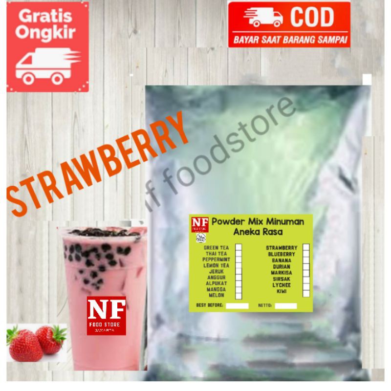 Jual BUBUK MINUMAN RASA STRAWBERRY | Shopee Indonesia
