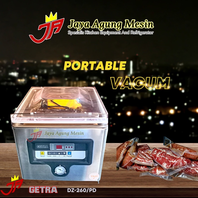 Jual Mesin Vacum Makanan Getra DZ-260/PD/ Mesin Vacum Makanan Portable ...