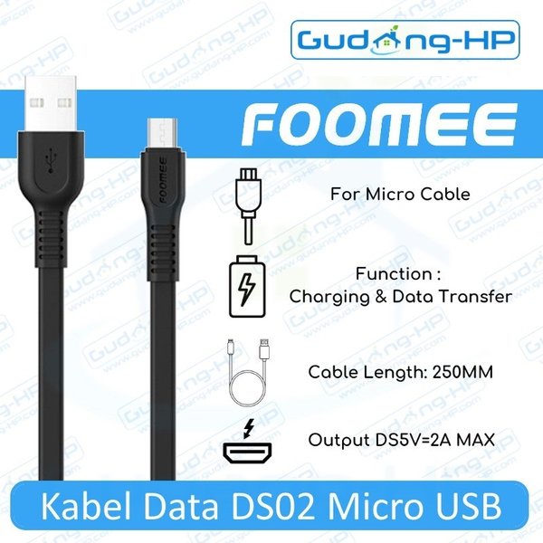 Jual KABEL DATA FOOMEE MICRO DS02 | Shopee Indonesia