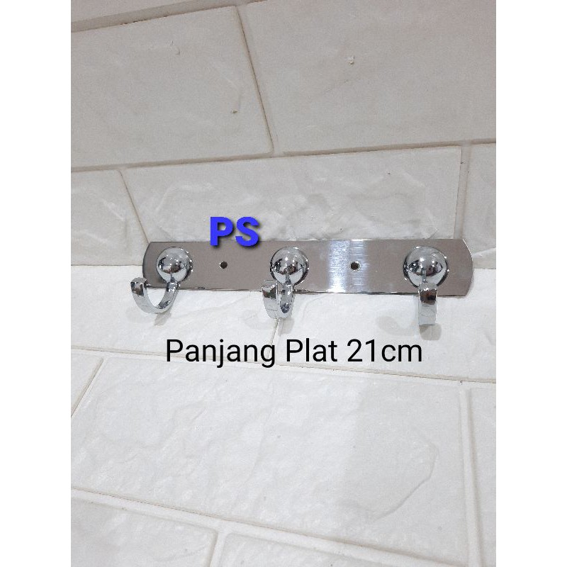 Jual Kapstok Gantungan Baju 5 Kait Stainless - Hook Hanger Cantolan Stainlis | Shopee Indonesia