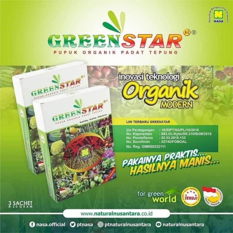 Jual PUPUK ORGANIK GREEN STAR NASA ORIGINAL | Shopee Indonesia