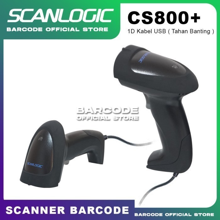 Jual SCANNER BARCODE SCANLOGIC CS-800 PLUS KABEL USB 1 DIMENSI CS800 ...