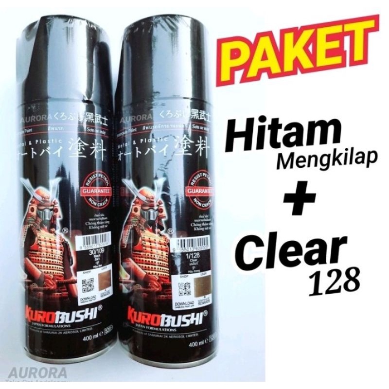 Jual PAKET Samurai Black 109 Hitam mengkilap termasuk Clear Gloss 128 ...