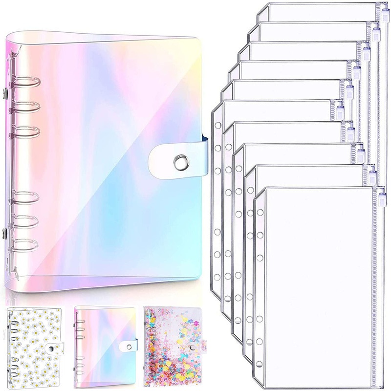 Jual A6 Clear Soft PVC Notebook Binder Cover Planner 6-Ring Loose-Leaf ...
