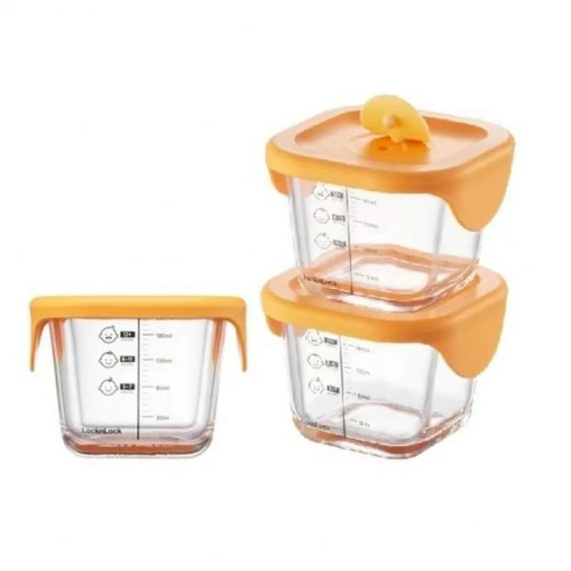 Jual LocknLock - Silicon Cap Baby Food Container 3 Pcs | Shopee Indonesia