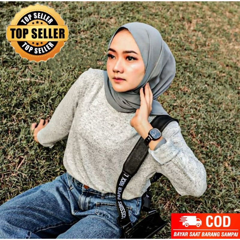 Jual KAOS RAJUT HALUS / KAOS RAJUT LENGAN PANJANG / KAOS KNIT/BAJU ...