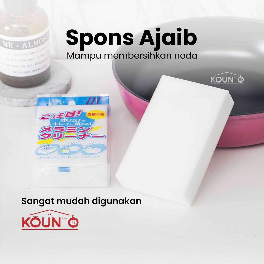 Jual Spon Ajaib Nano Magic Sponge Spons Cuci Piring Spoon Multifungsi ...