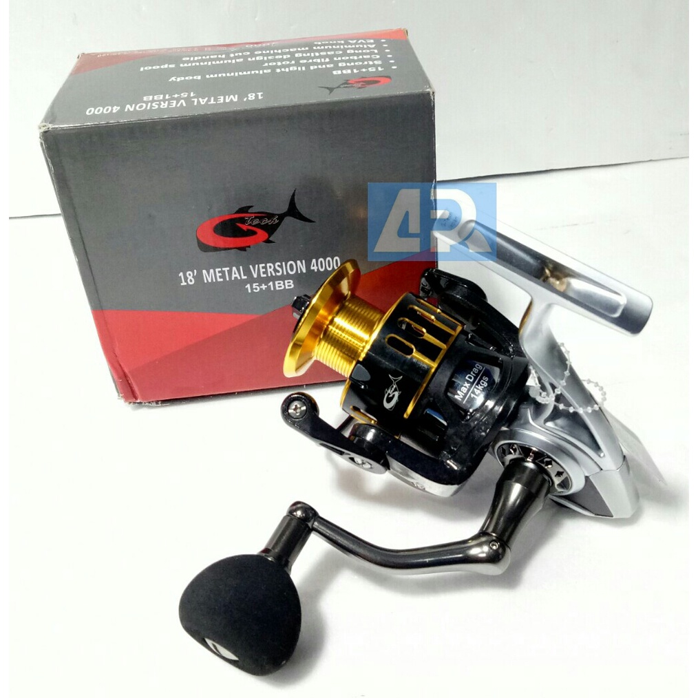 Jual Reel G-Tech 18 Metal Version 4000(15+1bb) | Shopee Indonesia