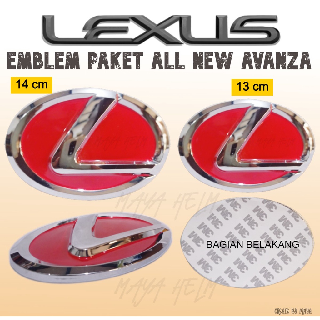 Jual Emblem Logo Mobil Lexus Merah Paket Toyota All New Avanza | Shopee ...