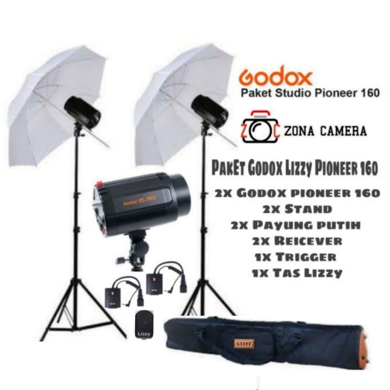 Jual Paket Godox Pioneer 160 ( 160 watt) Godox Mini Studio Pioneer K160 ...