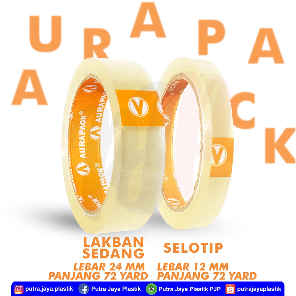 Jual LAKBAN BENING / SELOTIP / SOLATIP BENING MERK AURAPACK / PEREKAT ...