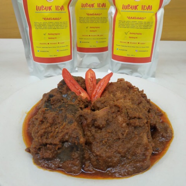 Jual Rendang daging dan hati sapi khas lubuk idai 250gr | Shopee Indonesia