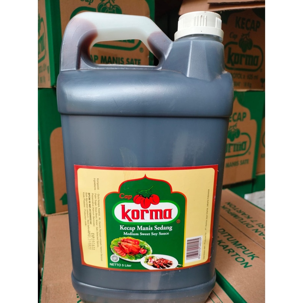 Jual kecap cap korma kecap sedang jerigen 5 liter | Shopee Indonesia
