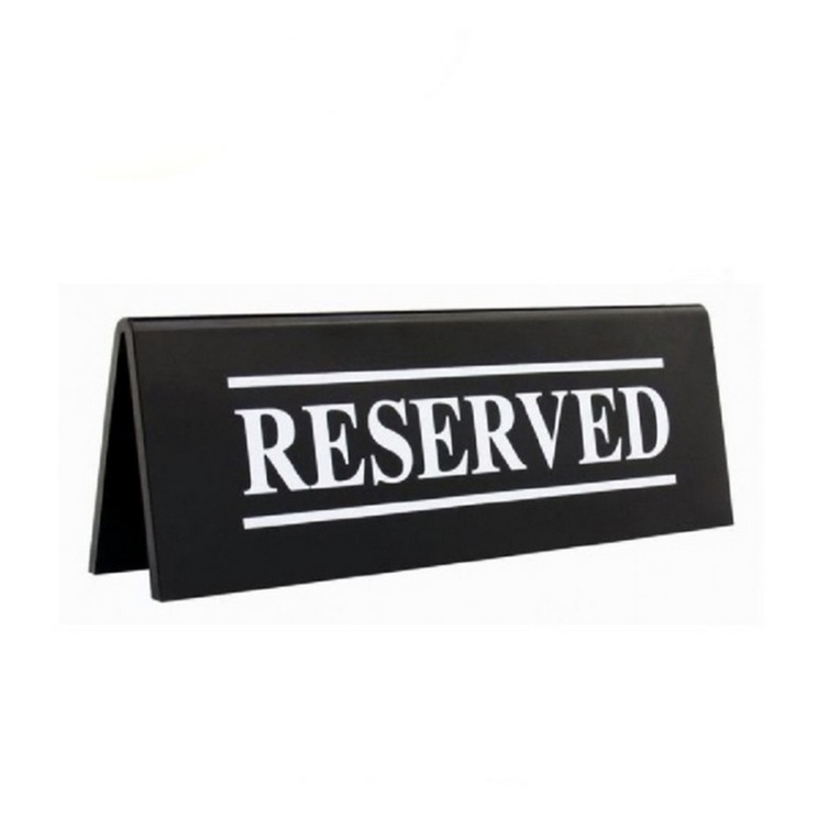 Jual Reserved Table Sign Acrylic Papan Meja Acrylic UV Tent Card ...