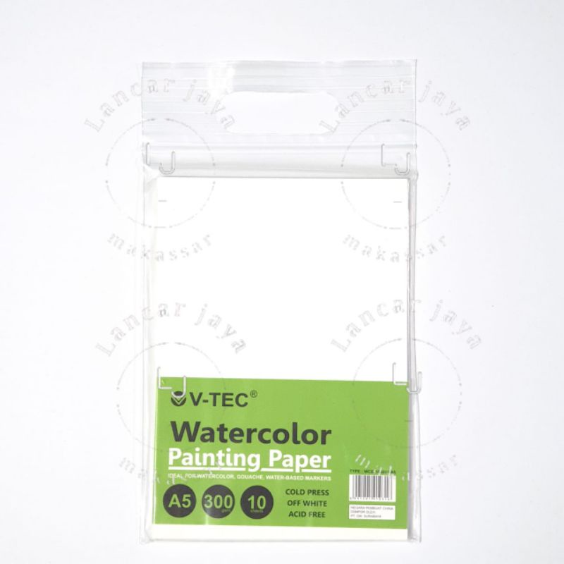Jual V-TEC VTEC Watercolor Painting Paper A5 300 Gsm 10 Sheet WCB ...