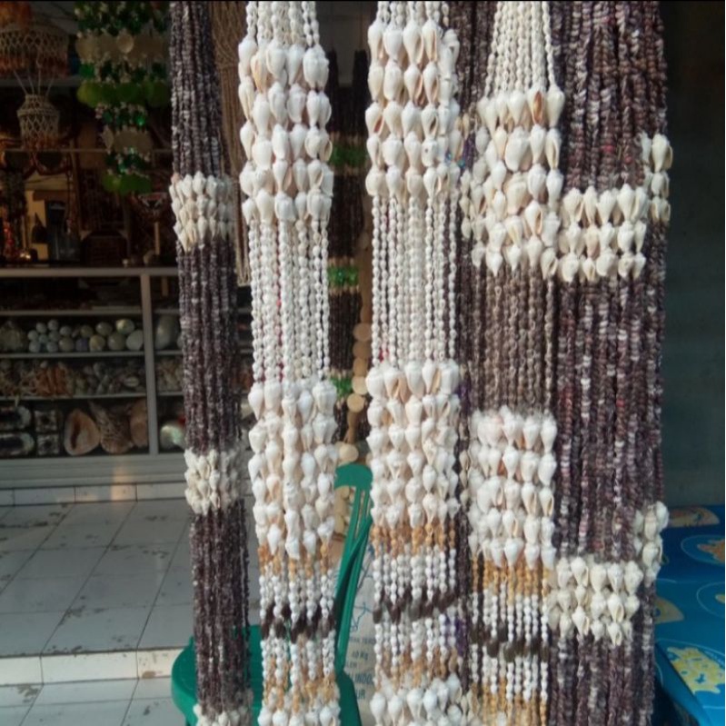 Jual Tirai Kerang Asli Isi 20 Untai / Dekorasi Ruangan Bahan Kerang ...