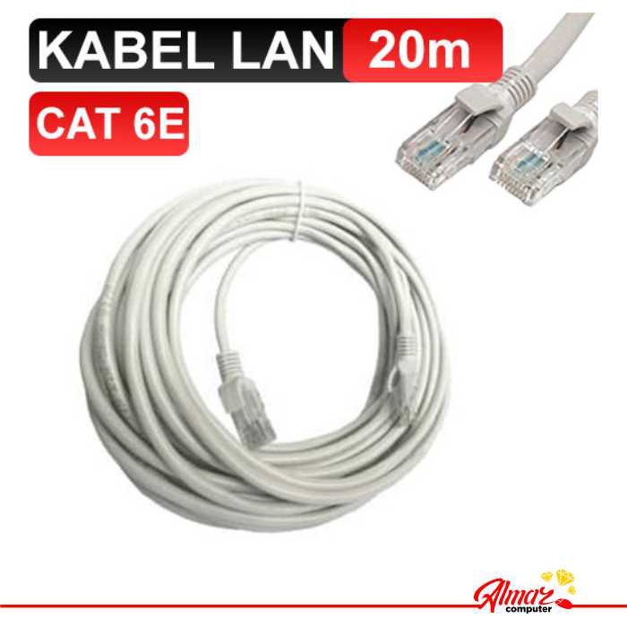 Jual Kabel LAN 20M Cat6E Cat 6 Meter UTP Cable 20 M Network 20 Meter | Shopee Indonesia