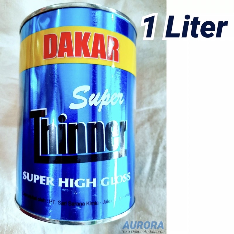 Jual Thinner Dakar Super High Gloss 1L / Tiner Kaleng Biru 1 Liter A ...