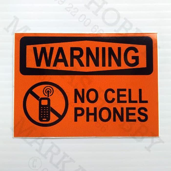 Jual Stiker / Sticker Warning No Cell Phones ( Warning Sign ) | Shopee ...