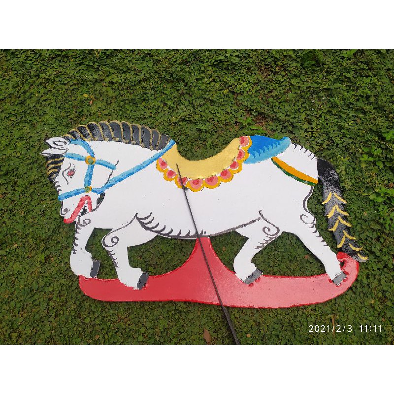 Jual wayang kulit kertas Kuda putih ukuran standar pentas pedalangan ...
