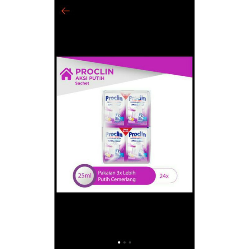 Jual Proclin Aksi Putih Sachet (12 sachet) | Shopee Indonesia