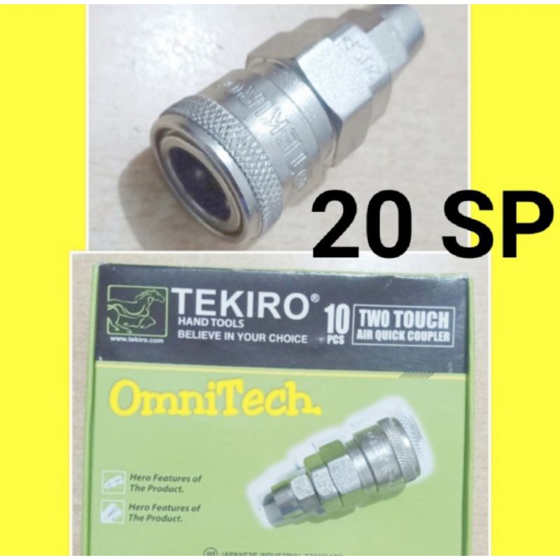 Jual Air Quick Coupler Kompresor Angin Two Touch 20 SP 20SP Tekiro SP ...