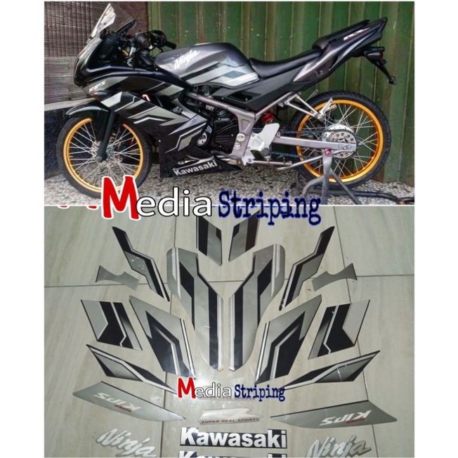 Jual Sticker Striping Ninja RR New 2015 SE GREY METALIK | Shopee Indonesia