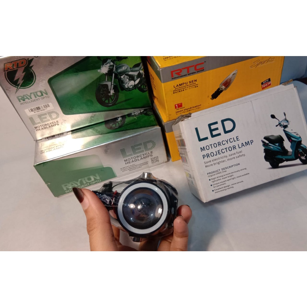 Jual LAMPU LED MINI MOTORCYCLE PROJECTOR LAMP | Shopee Indonesia