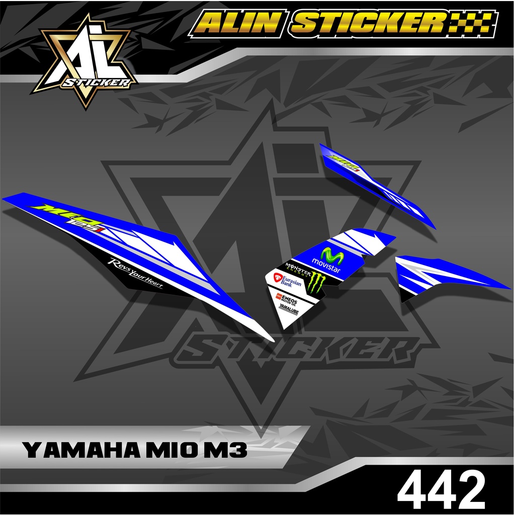 Jual 442 Striping MIO M3 / Sticker Striping Yamaha MIO M3 Desain Racing ...