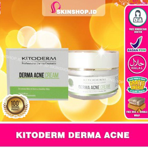 Jual Kitoderm Derma Acne Cream 10gr Original / Krim Jerawat, Penghilang ...