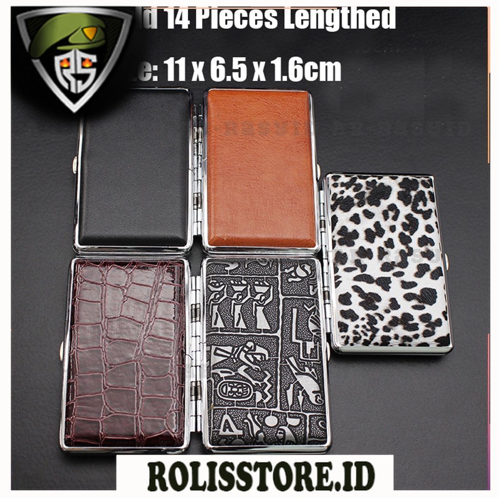 Jual COD - Tempat Kotak Rokok Kulit Hitam Kaleng Motif Haojue GRVT ...