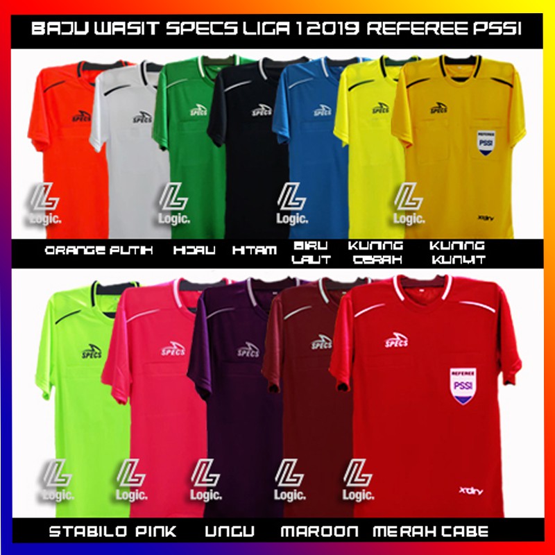 Jual Baju Wasit ( Logo SAKU REFEREE~SPECS 2019 liga 1) kain MILANO ...