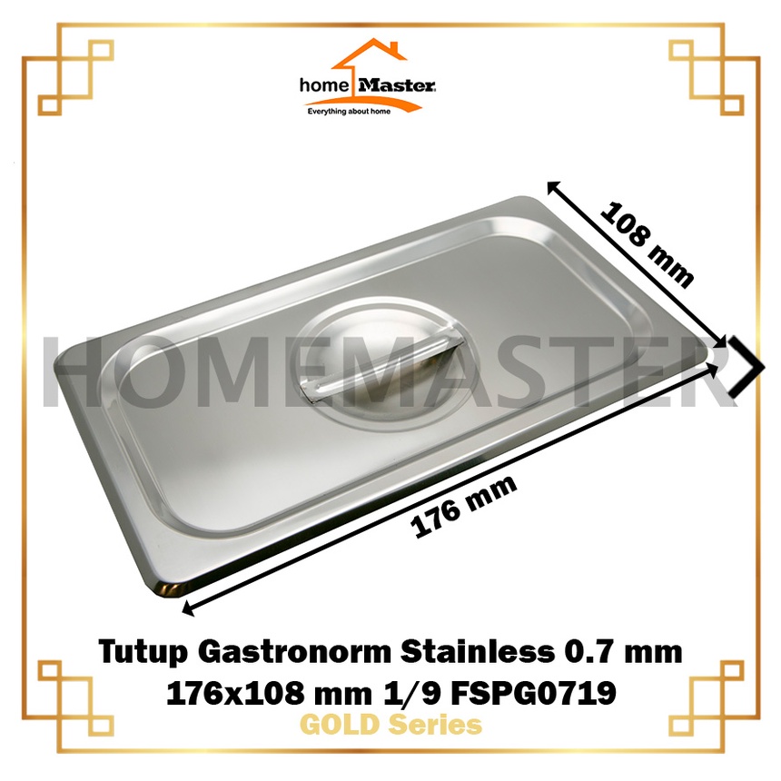 Jual HomeMaster Tutup/Lid/Cover Gastronom/Gastronorm/Food Pan/Insert Chafing Dish Lauk/Prasmanan ...