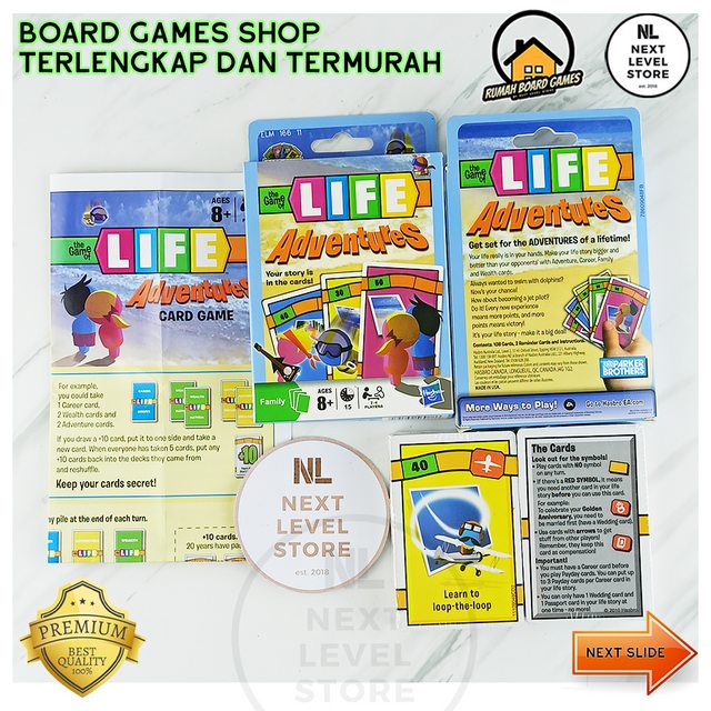Jual The Game Of Life Adventures Card Game Board Games ENGLISH ...