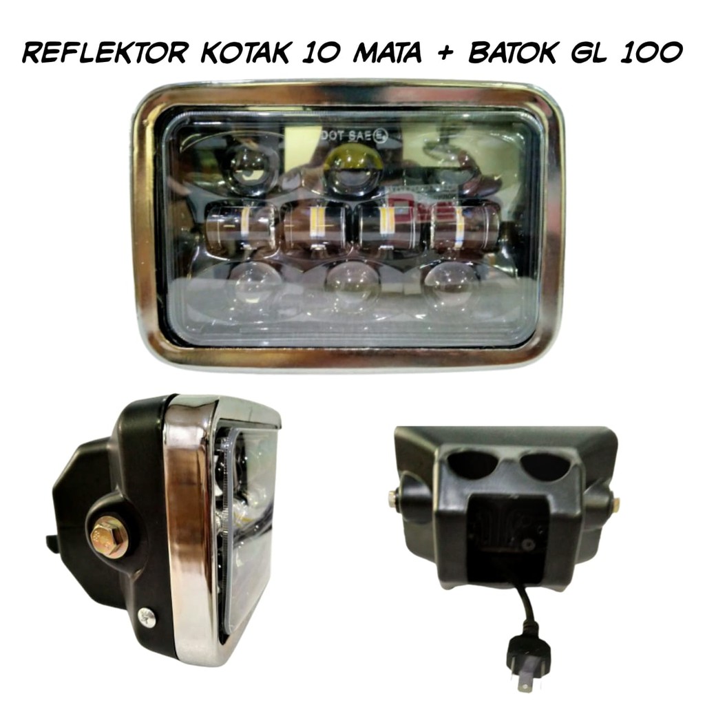 Jual HEADLAMP LED DAYMAKER KOTAK 10 TITIK MATA PLUS BATOK GL SET ...