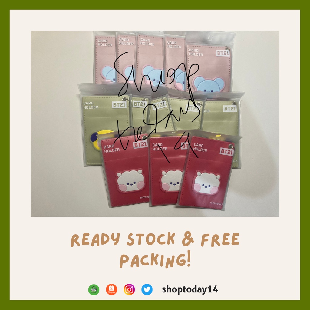 Jual BTS BT21 Card Holder official RJ Chimmy Koya Minini Summer Sky | Shopee Indonesia