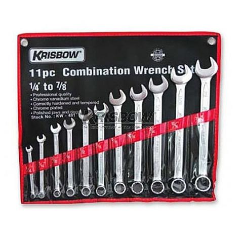 Jual Kunci Kombinasi Combination Set 1/4 - 7/8 inch 11pcs Krisbow ...