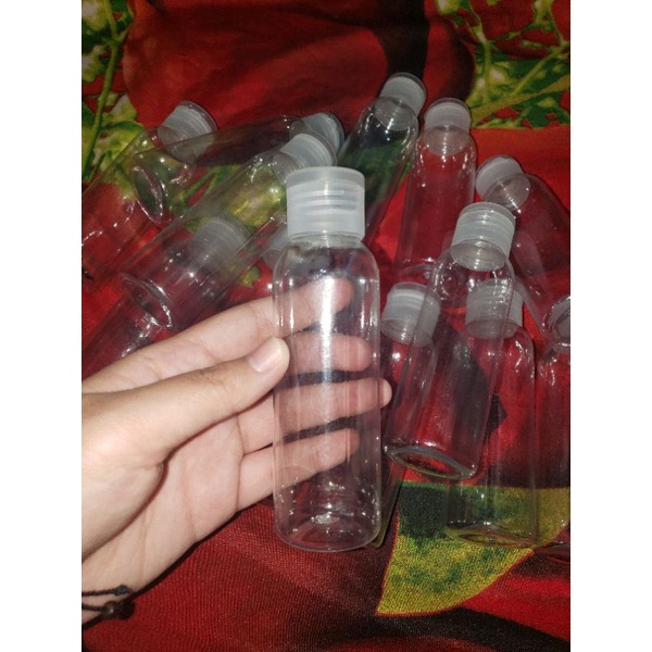 Jual Botol fliptop bening 100 ml | Botol bening flip top 100ml | Shopee ...